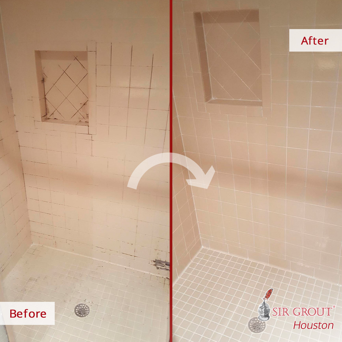 The Best Texas City Grout Sealing Crew Gives This Shower a Whole New Look